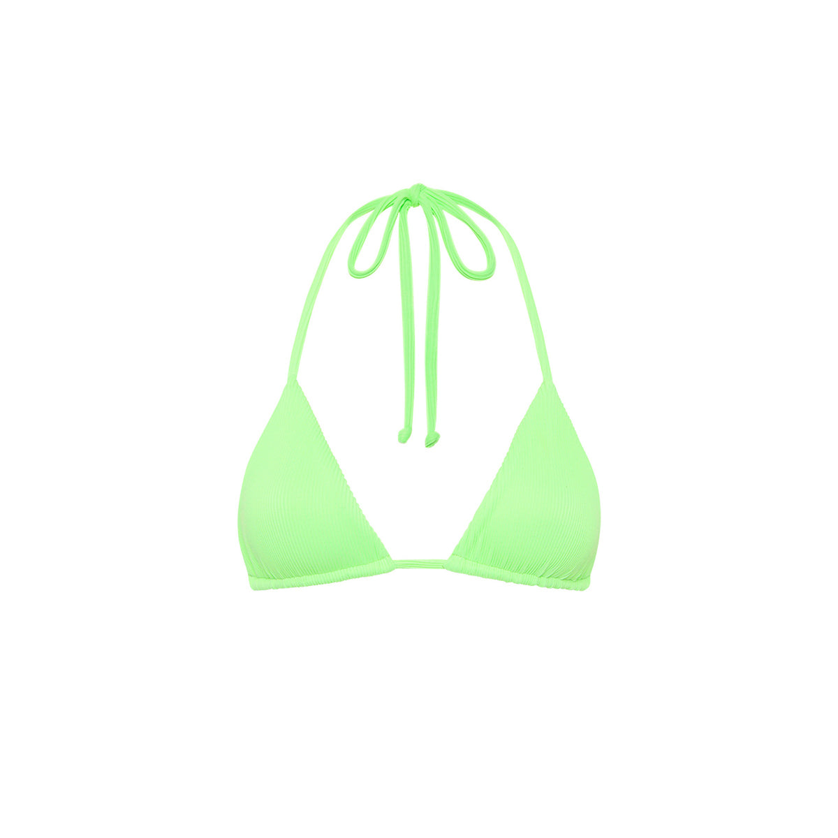 Luau Lime Ribbed - Slide Triangle Bikini Top – A Diamond in the North