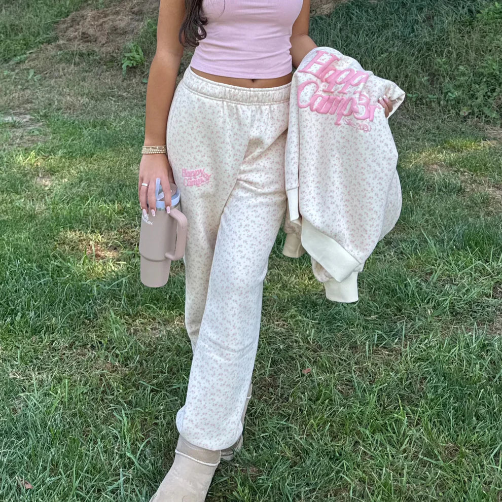 Pink Flowers Sweatpants – A Diamond in the North
