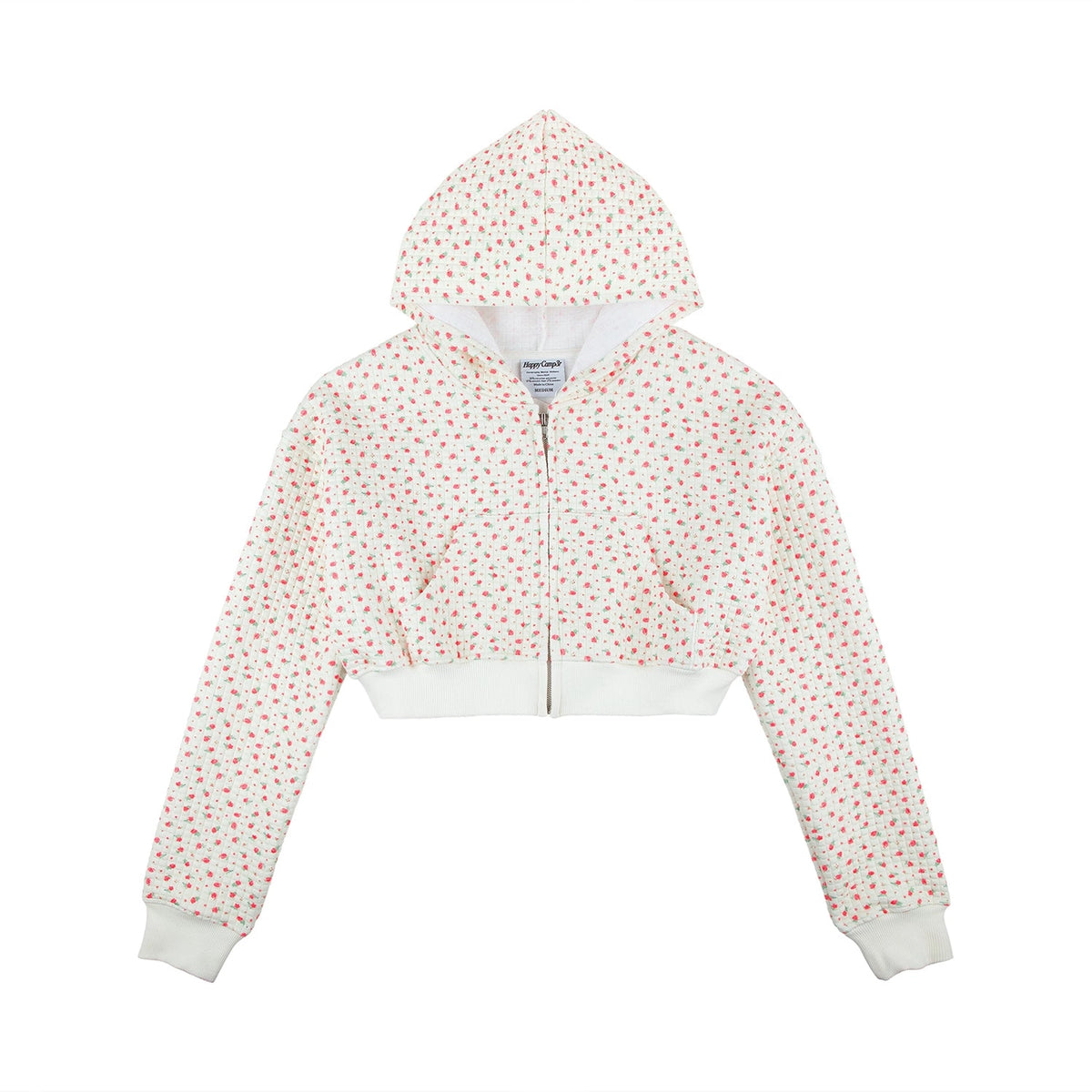 Quilted Cropped Jacket - Red Roses – A Diamond in the North